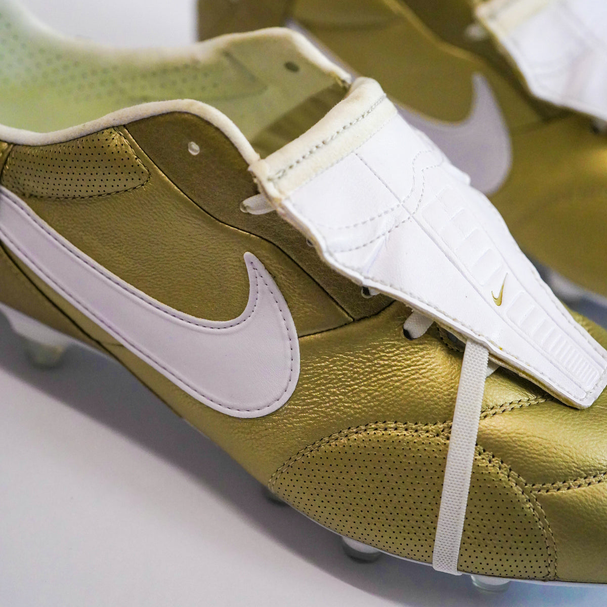 Custom Tongue Nike Premier FG ELITE 'Metallic Gold/White' – Boots Plug