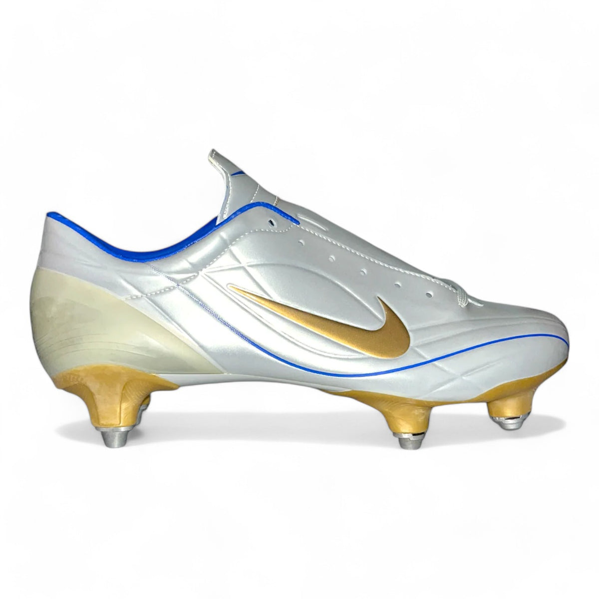 Nike Mercurial Vapor II SG "White/Gold/Blue" – Boots Plug