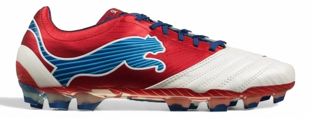 Puma Powercat 1.12 SL FG "White/Red/Blue" – Boots Plug